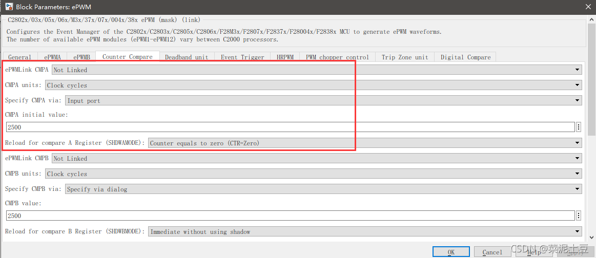 Simulink嵌入式自动代码DSP F28335（3）——ePWM模块详解及应用例程_dsp28335简单例程-CSDN博客