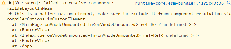 Vue3 Vue Warn Failed To Resolve Component Xxx If This Is A Native Custom Element Make Sure