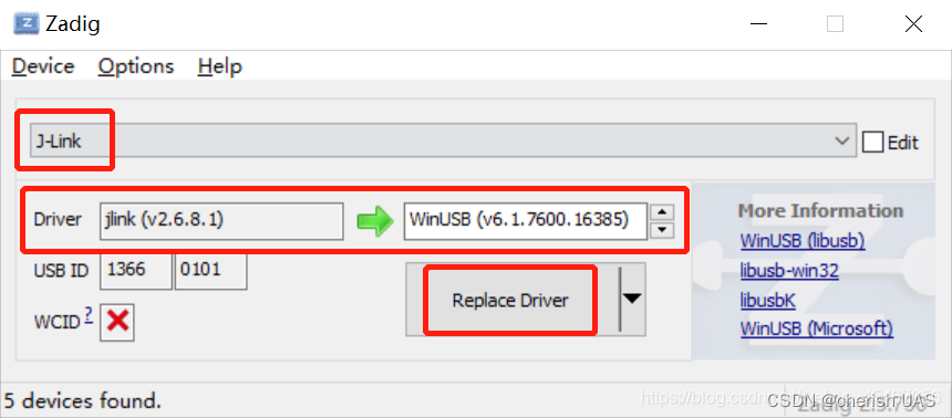 简单解决openocd无法识别jlink的问题LIBUSB_ERROR_NOT_SUPPORTED_openocd jlink drive ...