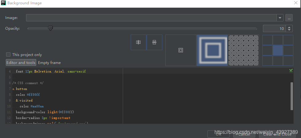 pycharm主题背景图片设置_pycharm2019怎么把背景改透明-CSDN博客