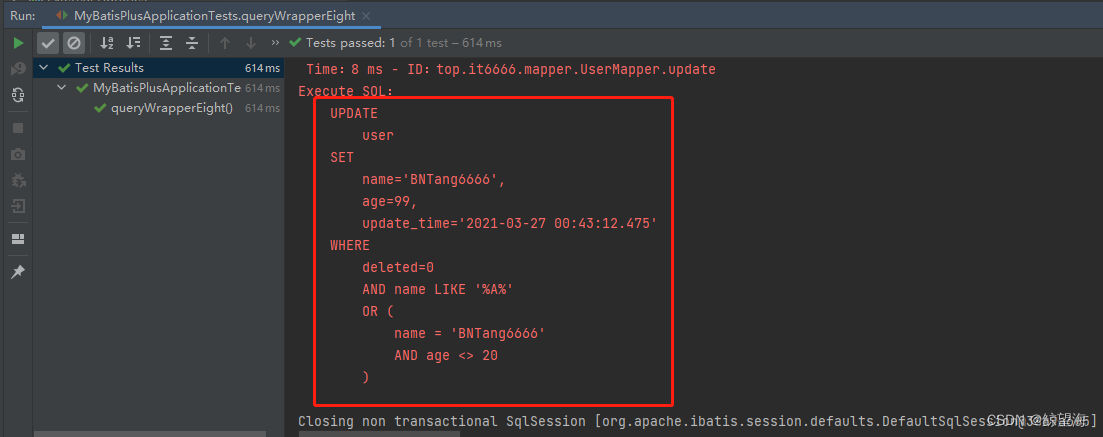MyBatisPlus-QueryWrapper多条件查询以及修改-CSDN博客
