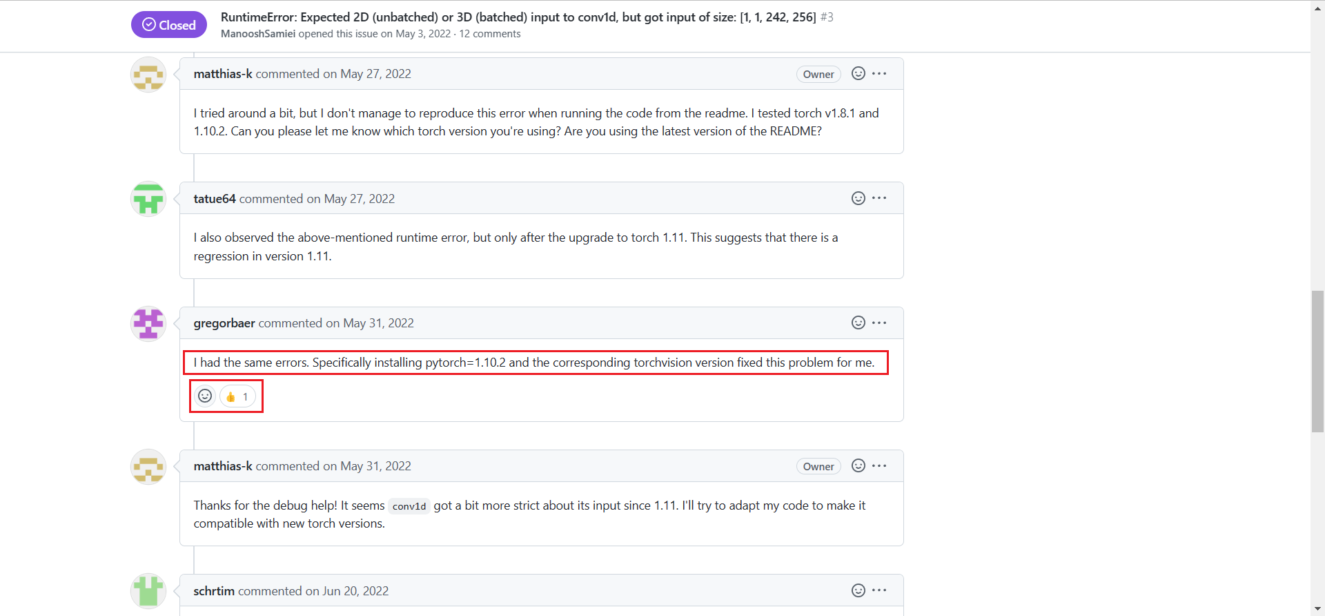 【pytorch | bug | 版本不兼容】：RuntimeError: Expected 2D (unbatched) or 3D (batched) input to conv1d ...
