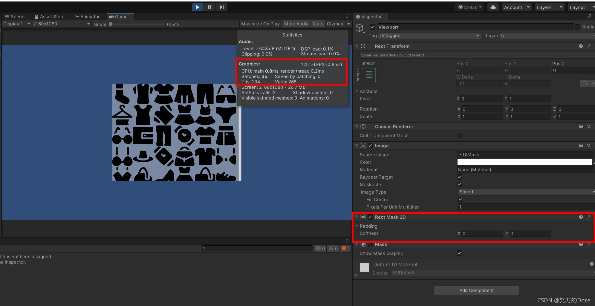Unity3d ScrollView的一种优化方法：使用RectMask2D代替Mask_rectmask2d替代mask-CSDN博客