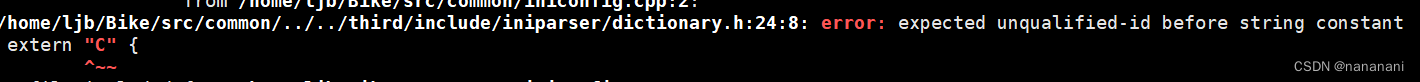 Error Expected Unqualified Id Extern “c“ Csdn博客 