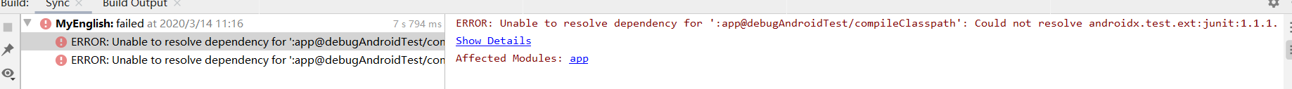 报错EROR: Unable to resolve dependency for ':app@debug/compileClasspath': Could not XXXX_android ...