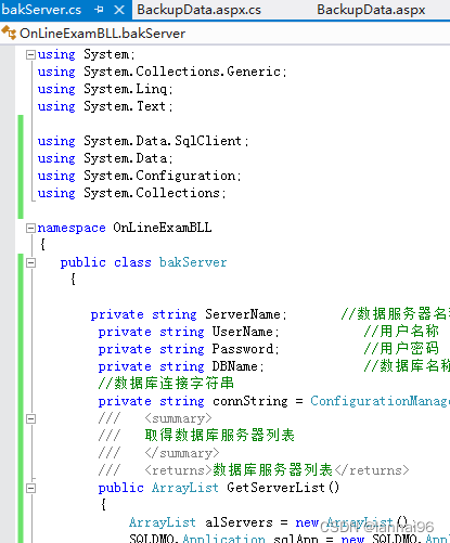 C# ASP.NET利用SQLDMO备份和还原数据库_asp 还原数据库-CSDN博客