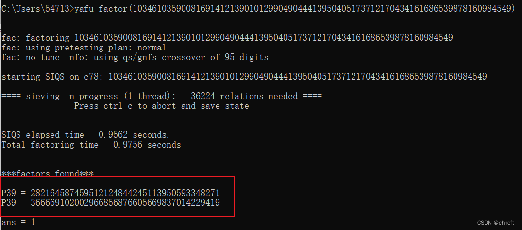Python Gmpy2模块、yafu的简单学习记录(rsa向) Yafu分解 Csdn博客