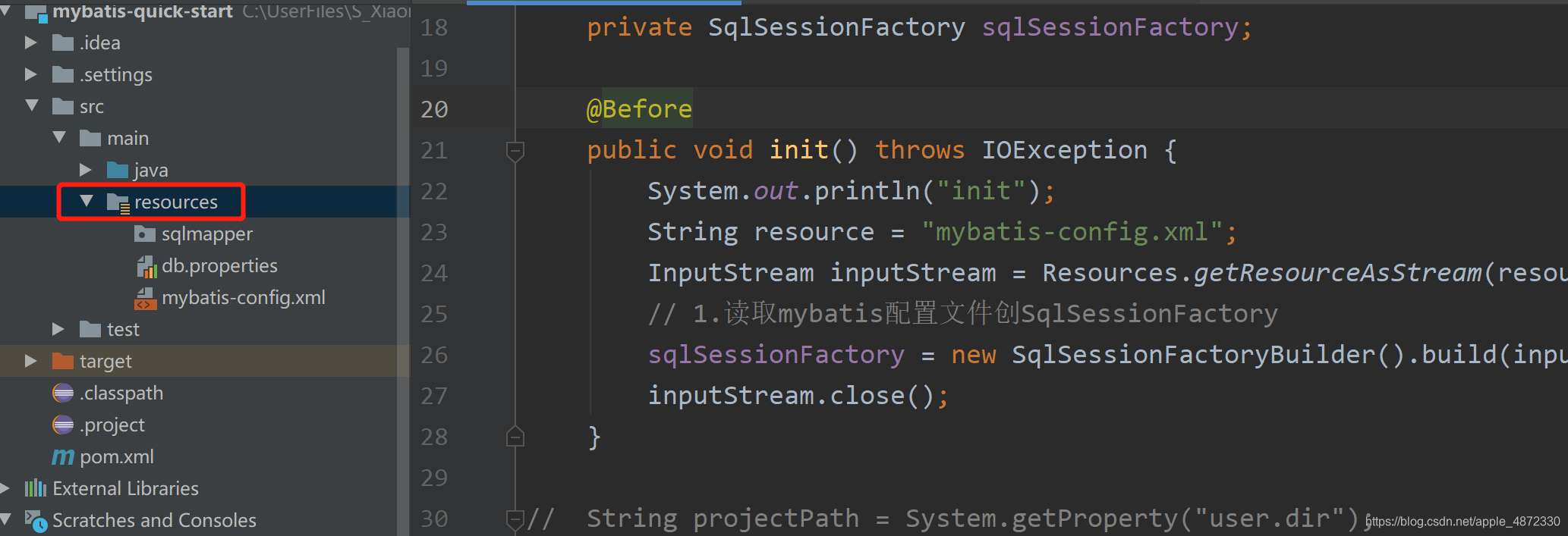 java.io.IOException: Could not find resource mybatis-config.xml 路径无问题 可能的一种解决方案-CSDN博客