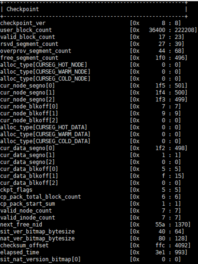 dump.f2fs 查看f2fs文件系统布局结构-CSDN博客