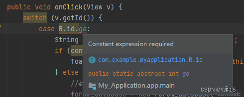 Android studio Constant expression required问题怎么解决_android studio 出现 ...