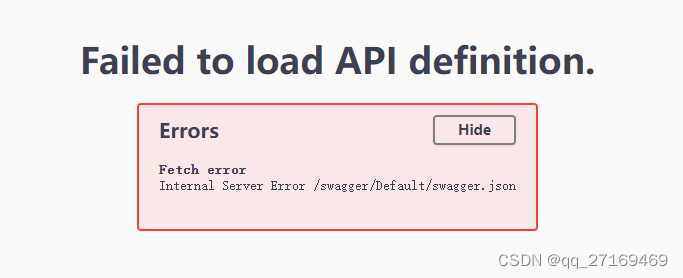 swager异常 Failed to load API definition_failed to load api definition.-CSDN博客