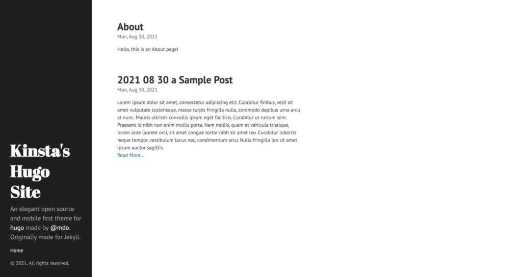 实例讲解如何使用Hugo框架搭建静态网站_hugo静态网站生成器-CSDN博客