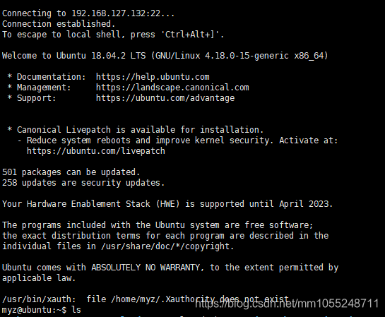 Xshell连接ubuntu失败，提示：Could not connect to '192.168.127.132' (port 22): Connection failed ...