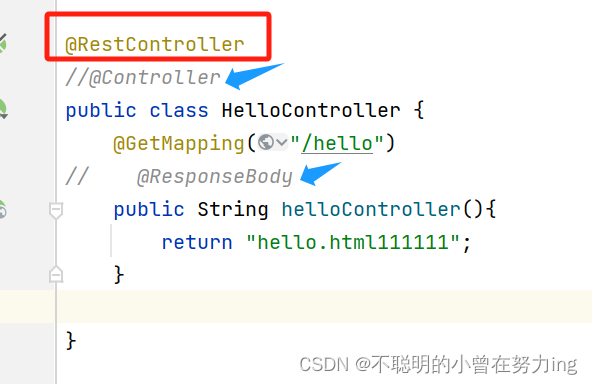 注解：@Controller、@RestController、@ResponseBody区别（返回值）以及用法_restcontroller responsebody-CSDN博客