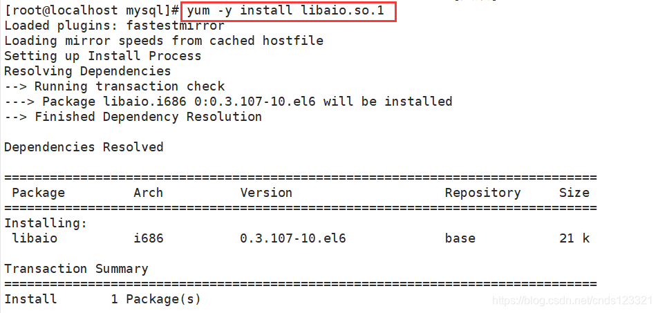 在Linux中执行“service mysqld start“error while loading shared libraries: libaio.so.1“_linux系统bin目录下面 ...