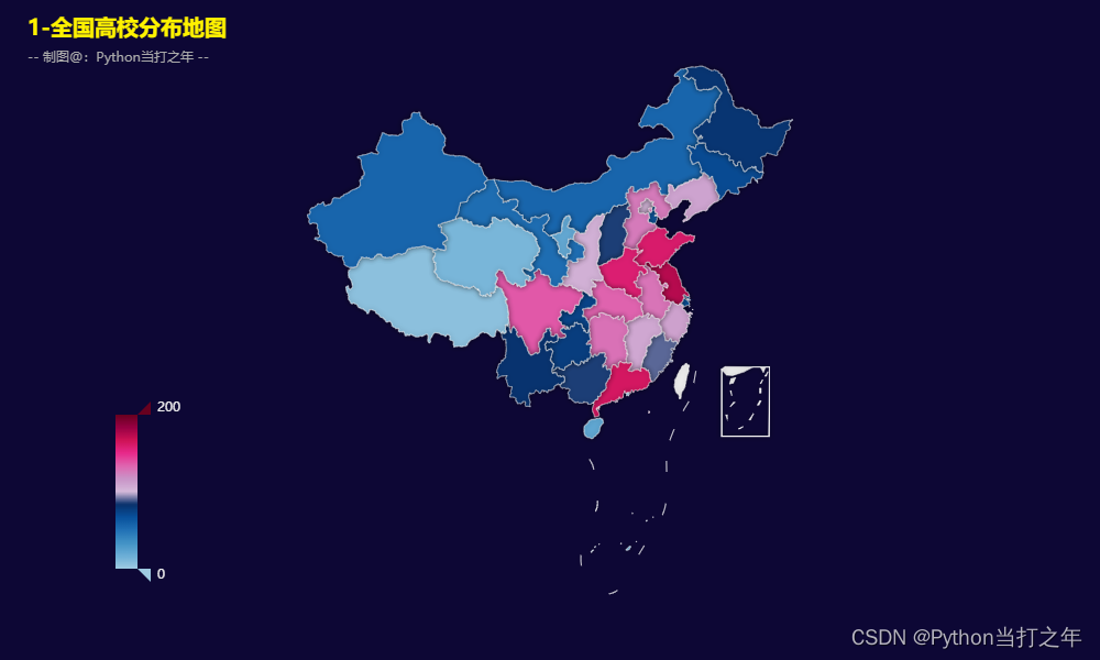Pandas+Pyecharts | 中国高校及专业数据分析可视化_使用pandas+pyecharts实现各地区大学数量地图分布-CSDN博客