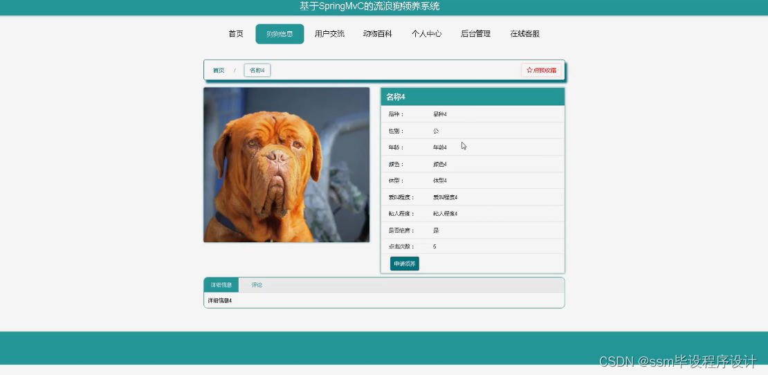Nodejs毕业设计基于springmvc的流浪狗领养系统（express附源码）nodejs Spring Mvc Csdn博客