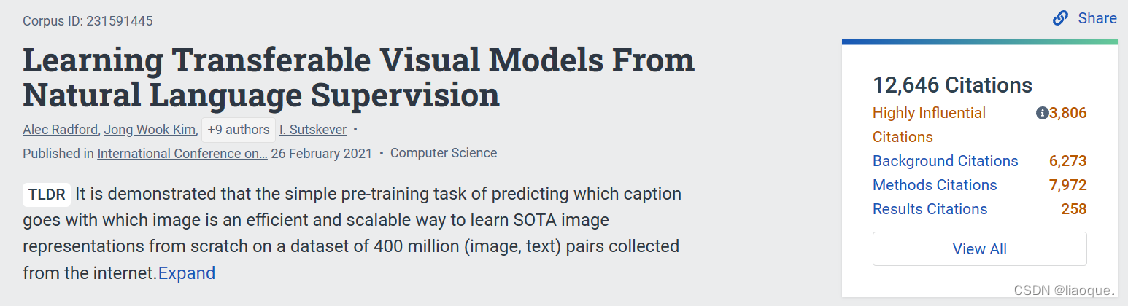 Learning transferable visual modals from natural language supervision ...