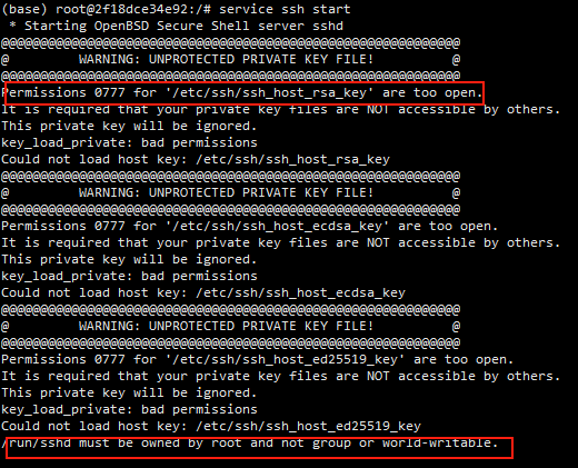 记录 | docker权限原因导致service ssh start失败_docker启动失败ssh2-CSDN博客