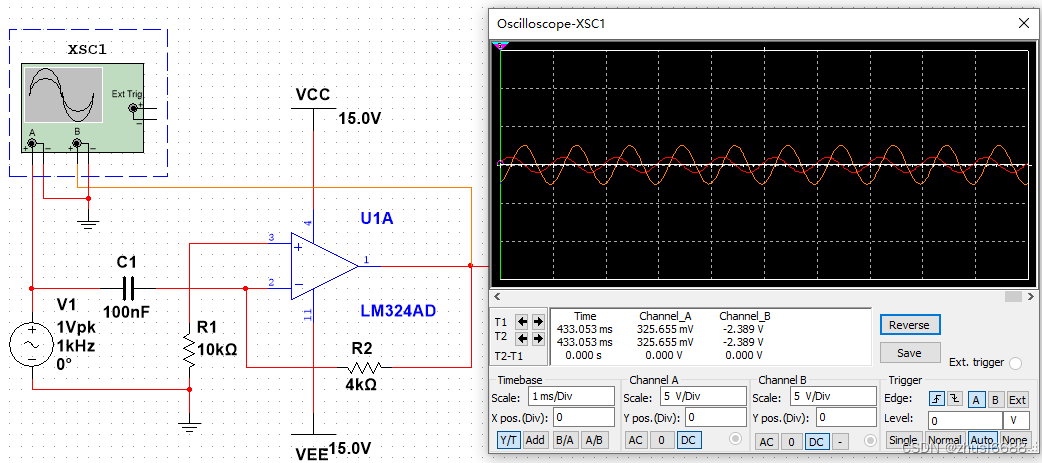 Multisim14.0仿真应用设计（十）基于LM324的微分放大器仿真_lm324在multisim中-CSDN博客