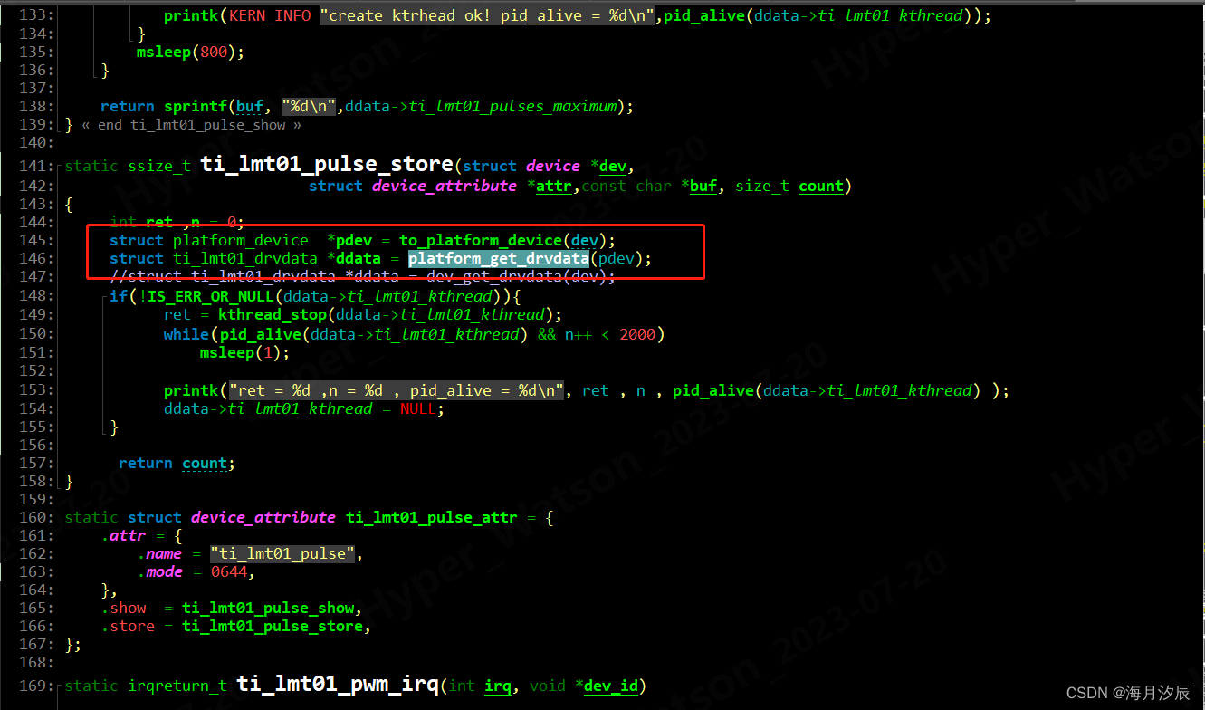2023-07-20 linux platform_set_drvdata、platform_get_drvdata和i2c_set_clientdata i2c_get_clientdata ...