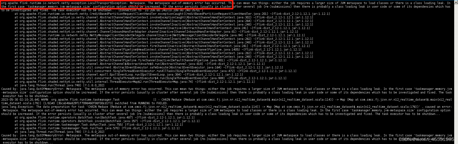 flink session模式下Metaspace out-of-memory error故障_flink_weixin_45551595-魔乐社区