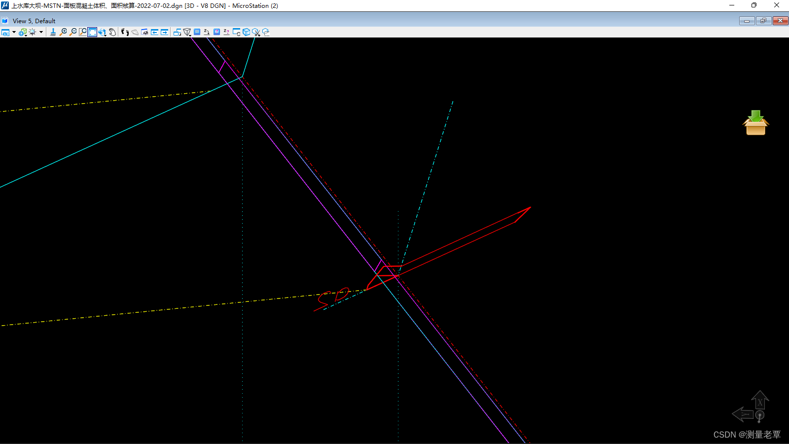MicroStation将断面结构（跨视图）拷贝复制至3D轴线上剖切面（三维对齐）_microstation跨文件-CSDN博客