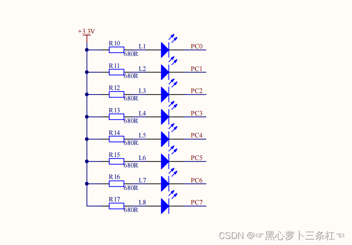 Stm32 八位流水灯8个led灯循环点亮stm32程序 Csdn博客