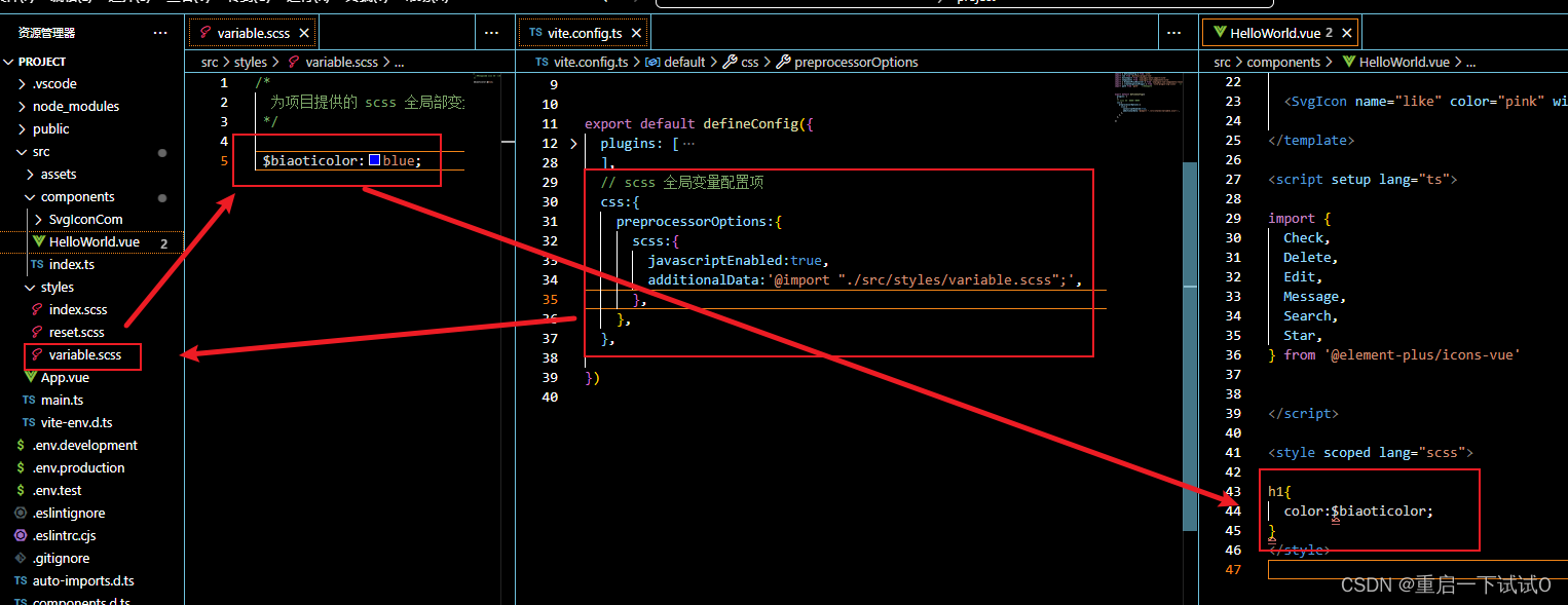 Vue项目配置Scss全局变量_vue scss全局变量-CSDN博客