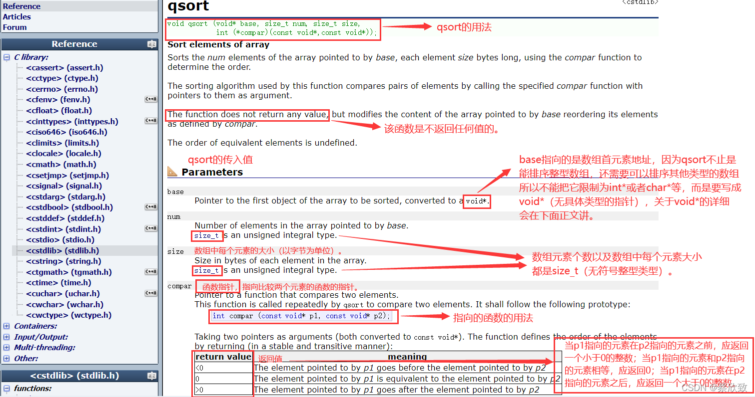 C语言qsort详解与模拟-CSDN博客
