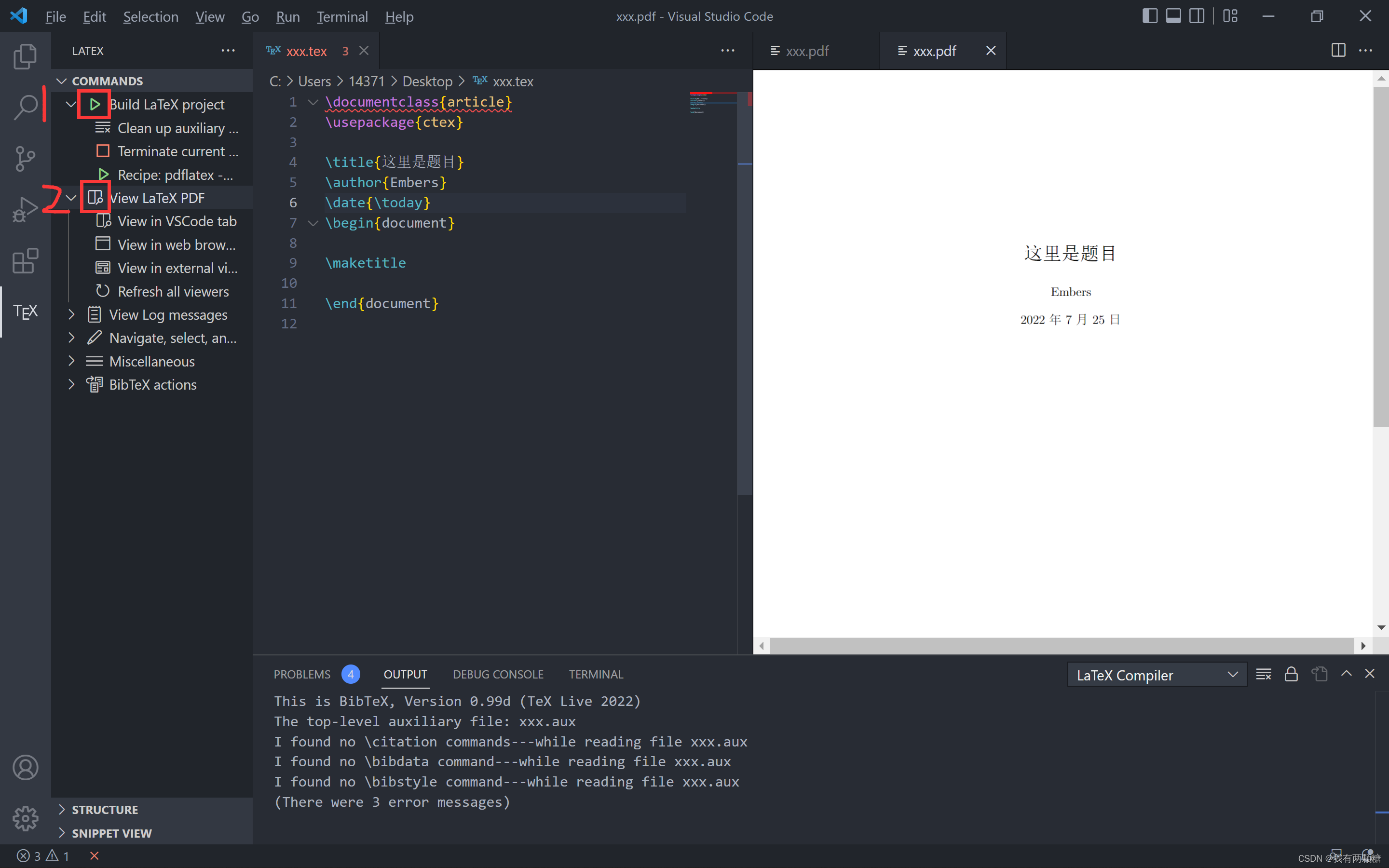 论文神器 VS Code + LaTex + LaTex Workshop_latexworkshop-CSDN博客
