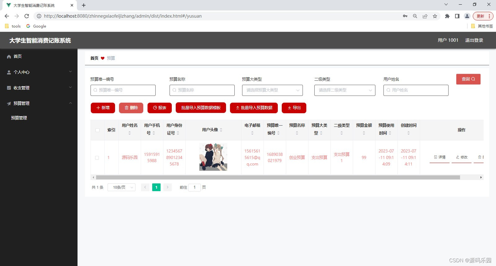 基于SSM+SpringBoot+Vue+MySQL的大学生智能记账消费记账系统(附论文)-CSDN博客