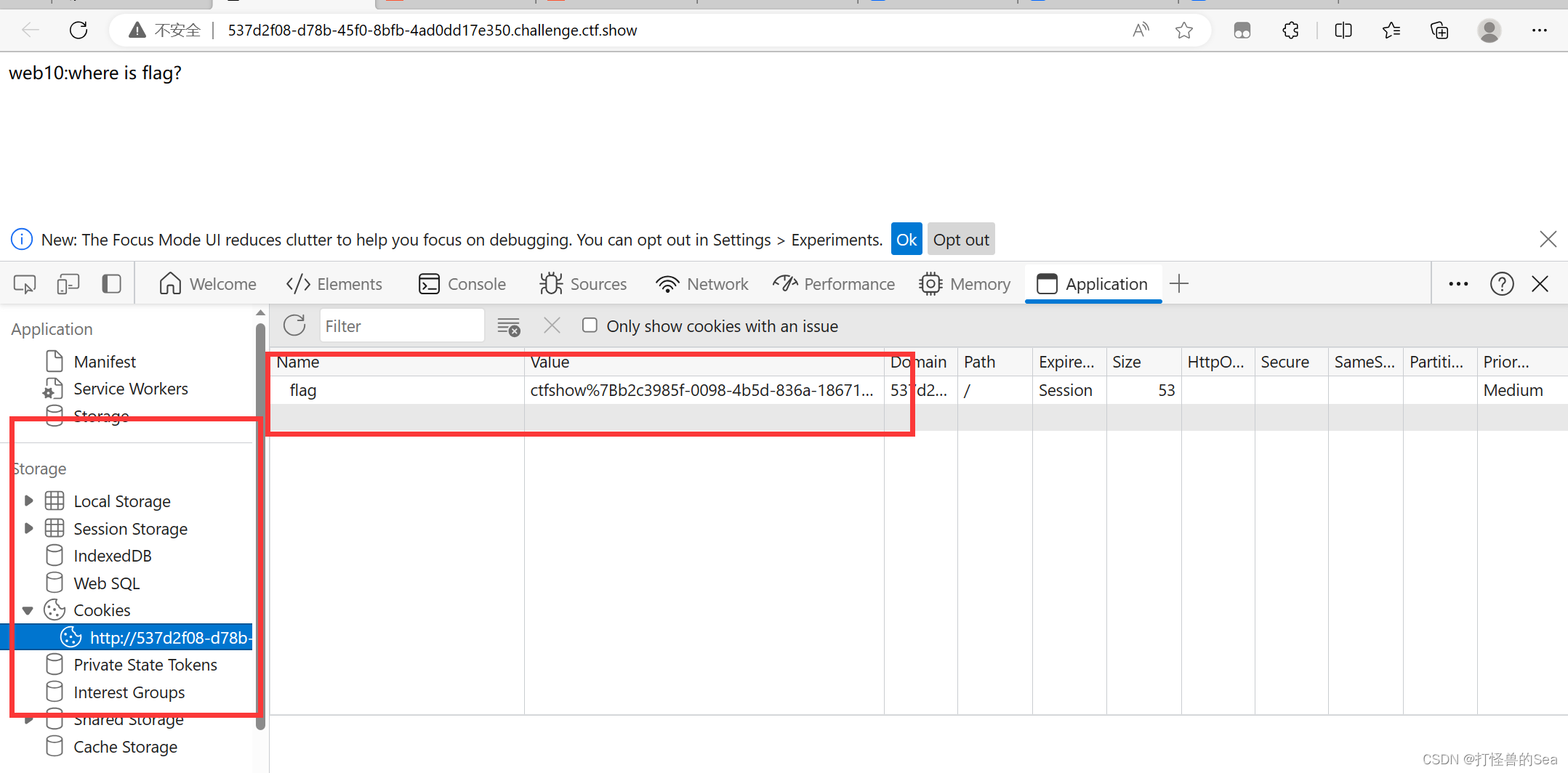 CTF-Web10（cookie 只是一块饼干，不能存放任何隐私数据）_ctf web-easy-cookie-CSDN博客