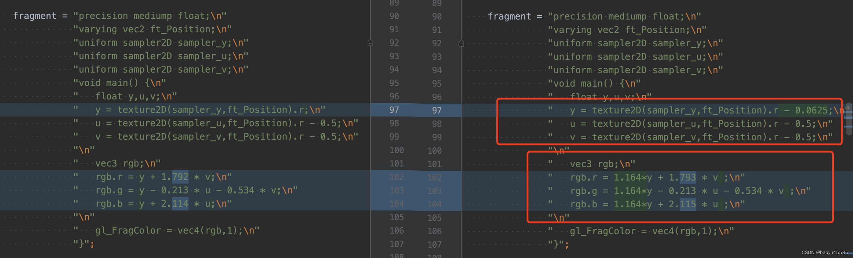 BT709 YUV与RGB 色彩空间的转换（处理色差问题）_rgba转yuv色差问题-CSDN博客