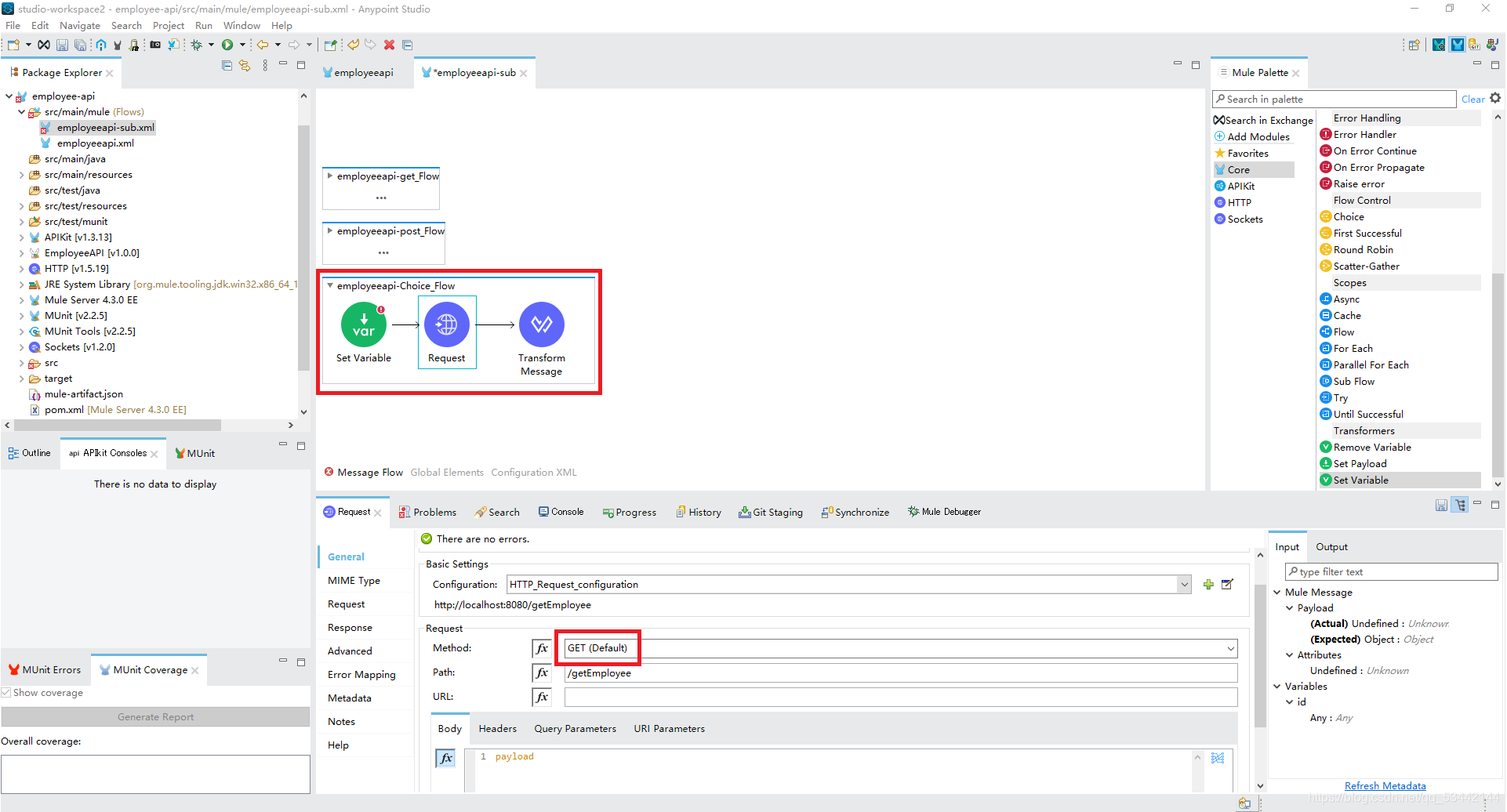 MuleSoft知识总结-13.Mule组件（Set Variable，For Each，Choice）_mulesoft set ...