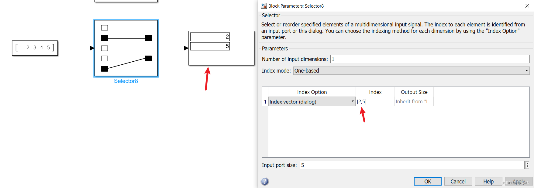 Simulink中Selector的使用_simulink中selector模块怎么用-CSDN博客