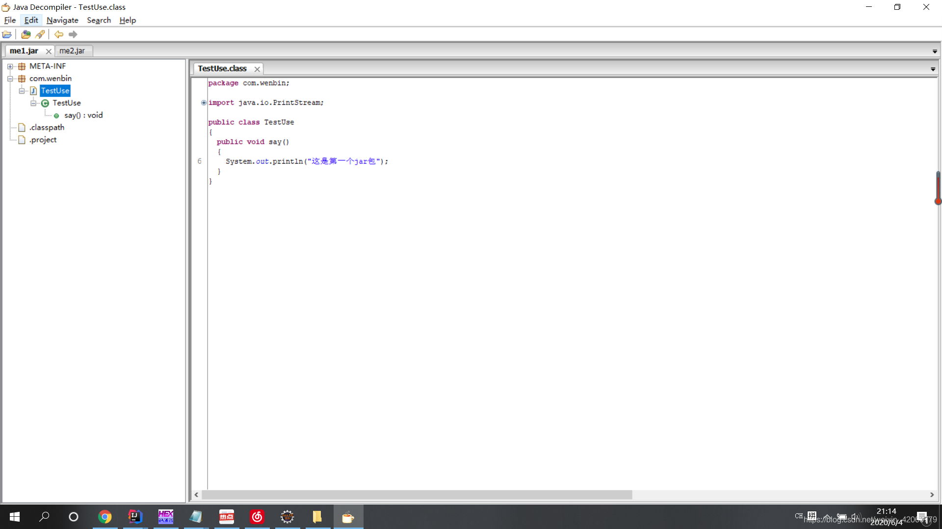 当一个项目中导入两个jar包中含有相同包名和类名的类时，按照自己的要求去使用指定jar包下的类。_两个jar包有相同的类-CSDN博客