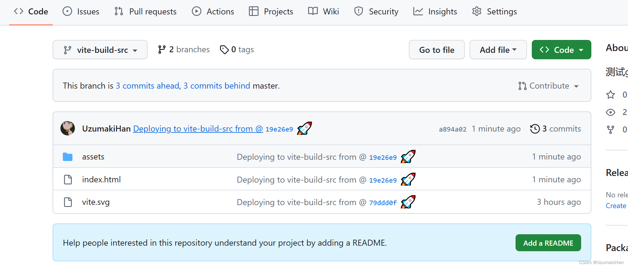 使用github Cicd 简单部署vue项目github的cicd构建前端项目 Csdn博客
