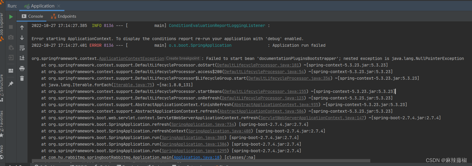 Spring Boot 2.6.x 和Swagger 3.0.0 整合，可能会报错:org.springframework.context ...