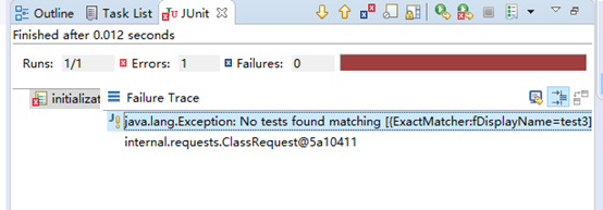 解决JUnit报错 java.lang.ExceptionNo tests found matching方法_no matching ...