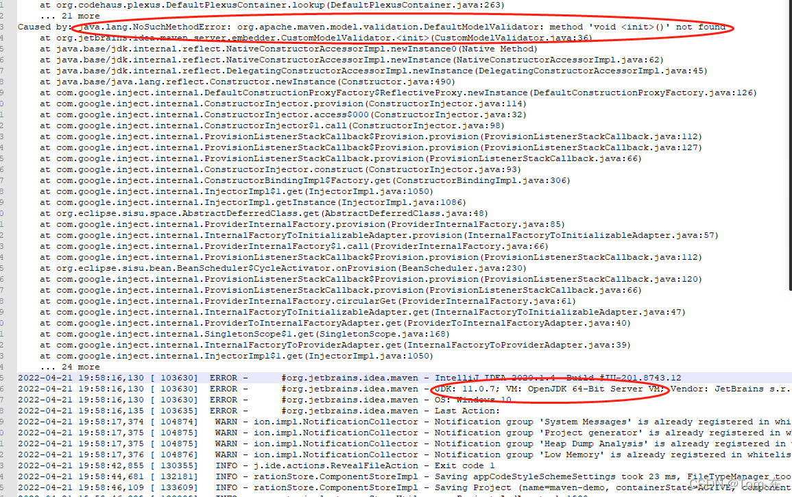 java.lang.NoSuchMethodError: org.apache.maven.model.validation.DefaultModelValidator:-CSDN博客