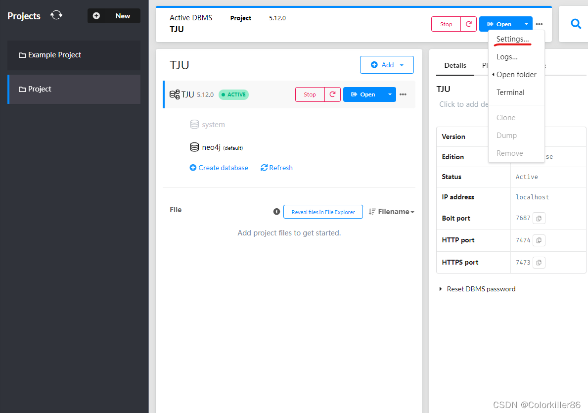 NEO4J桌面版的配置和连接Pycharm_neo4j desktop1.2.4在建立一个project-CSDN博客