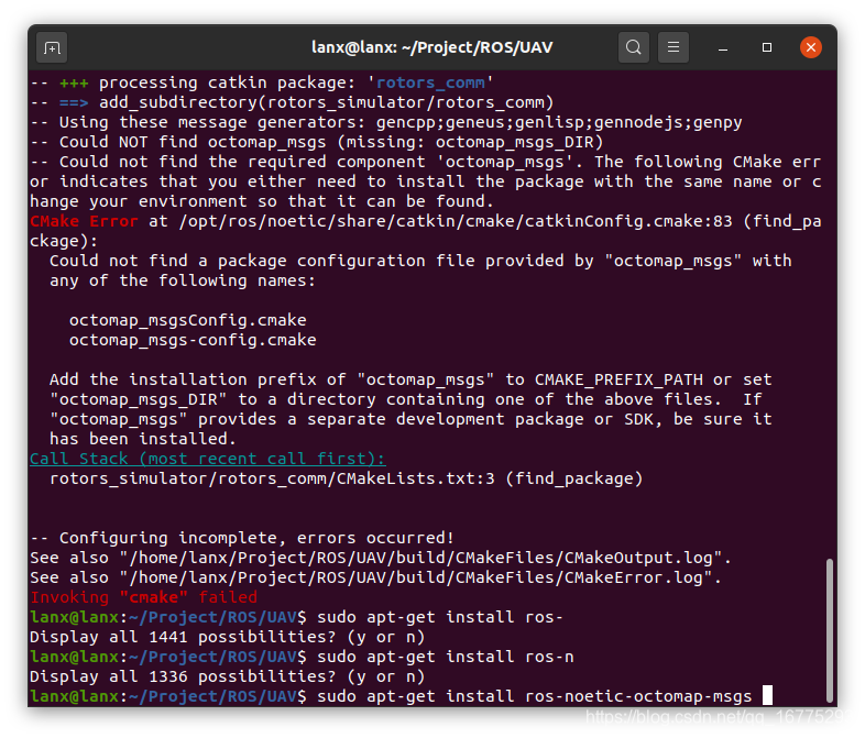 ROS——工程编译出错：Could not find a package configuration file provided by-CSDN博客