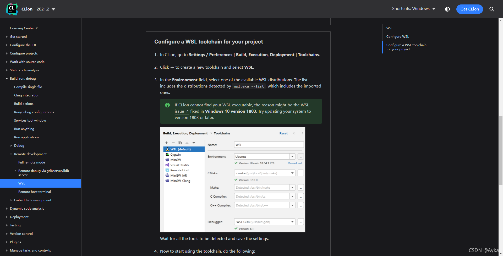 CLion 2021.1 WSL 2报错cannot establish connection的解决方法_cannot establish connection - promptly ...