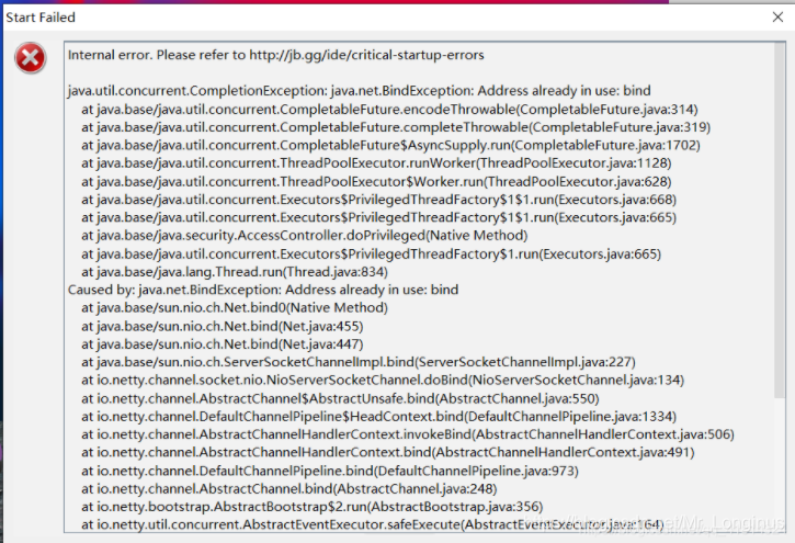 idea报错Internal error. Please refer to http://jb. gg/ide/critical-startup-errors _com.rover12421 ...