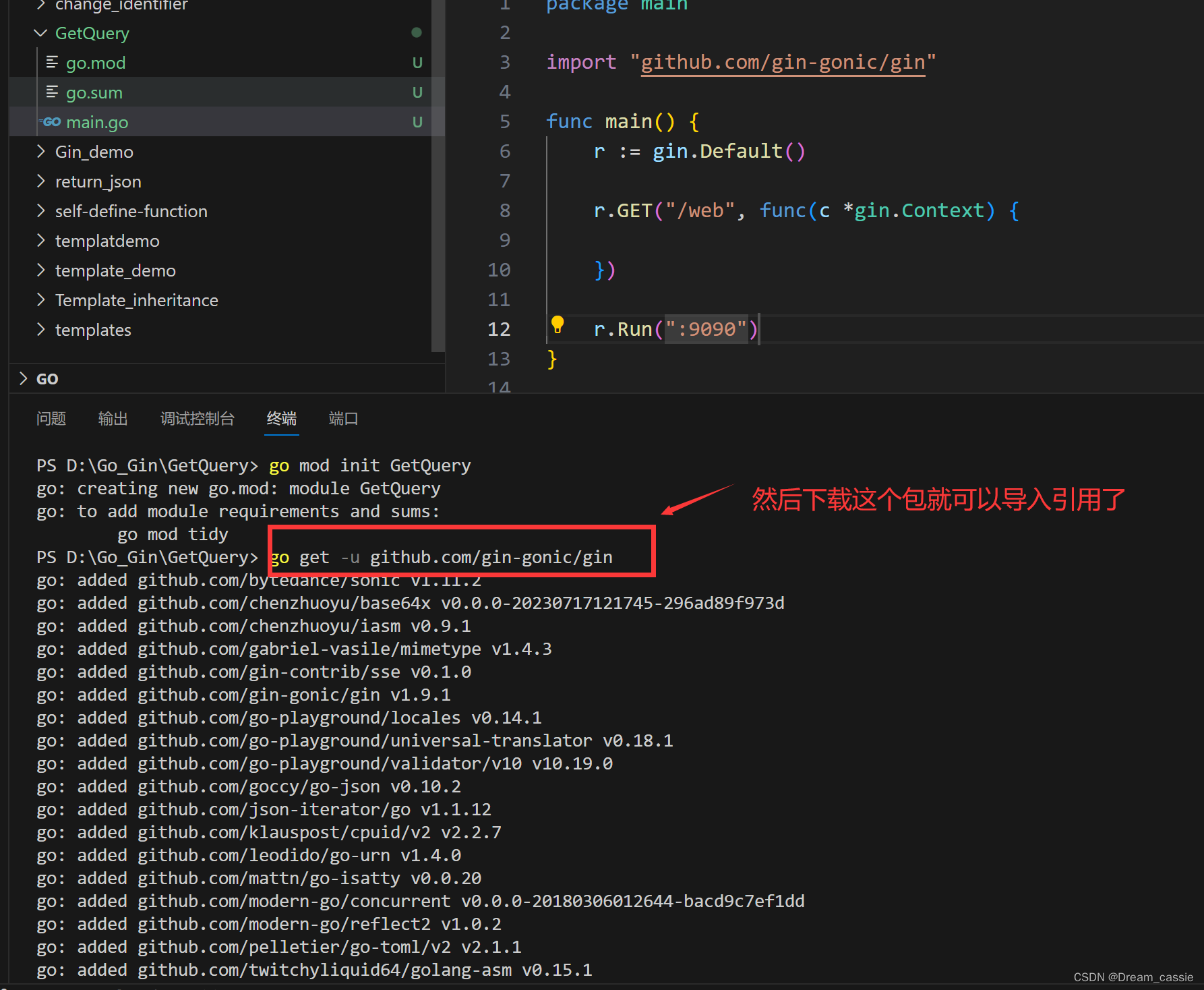 Go导入包github.com/gin-gonic/gin步骤_go 在github上的包怎么下载-CSDN博客