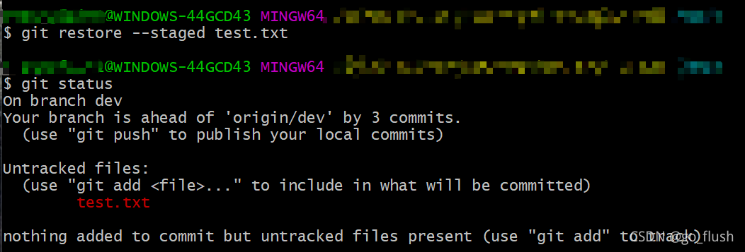 git restore 和 git restore --staged-CSDN博客