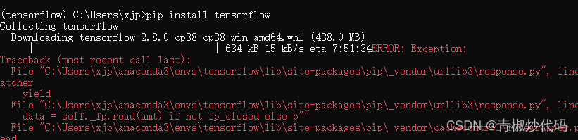 pip install tensorflow 失败（win10-64环境+Python3.7）_pip install tensorflow ...