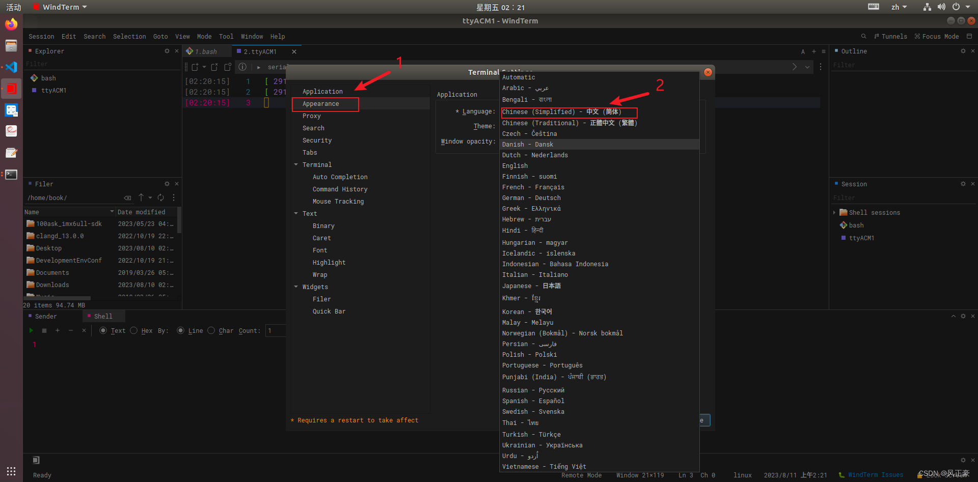 Ubuntu中的WindTerm如何设置成中文，并且关闭shell中Tab键声音_windterm中文-CSDN博客