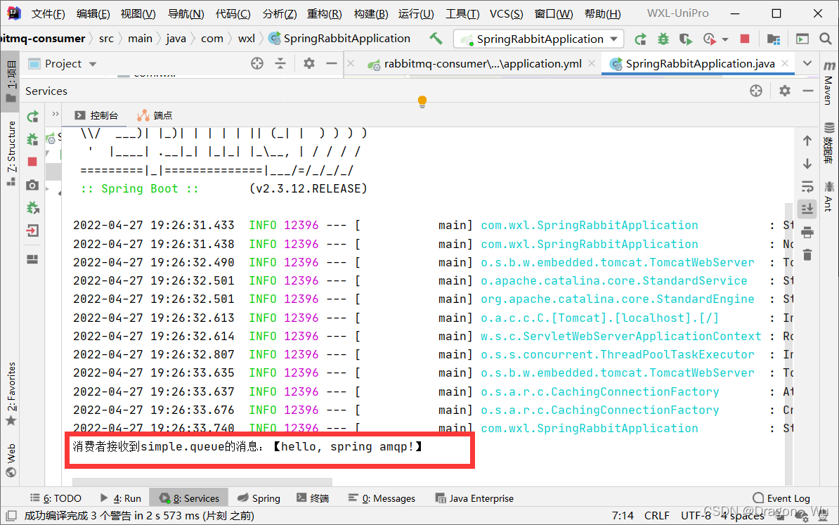 Springboot 集成RabbitMQ 基于AMQP_spring amqp rabbit-CSDN博客